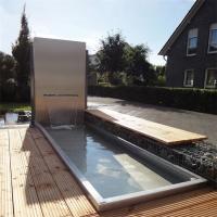 China 304 Stainless Steel Rain Curtain Water Feature 80cm Garden Fountain for sale