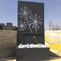 China 304 Stainless Steel Rain Curtain Water Feature 80cm Garden Fountain for sale