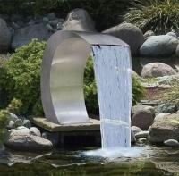 China 304 Stainless Steel Garden Water Fountain Sculpture 65cm Outdoor Pool Feature for sale