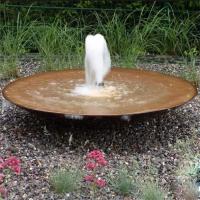China 120cm Pre Rusted Corten Steel Cascading Waterfall Water Bowl for Garden for sale