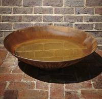 China 120cm Pre Rusted Corten Steel Cascading Waterfall Water Bowl for Garden for sale