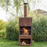China OEM ODM Outdoor Corten Steel Chiminea Fireplace 1500mm Height 2-4mm Thickness for sale