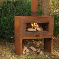 China OEM ODM Outdoor Corten Steel Chiminea Fireplace 1500mm Height 2-4mm Thickness for sale