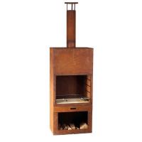 China OEM ODM Outdoor Corten Steel Chiminea Fireplace 1500mm Height 2-4mm Thickness for sale