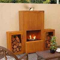China Freestanding Wood Burning Corten Steel Firepit for sale