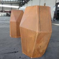 China Corten Steel Hexagonal Planter 2mm Thick Rustic Geometric Flower Pot for Garden for sale