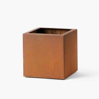 China Outdoor Corten Steel Square Planter Box 40cm to 100cm Custom Sizes for Garden for sale