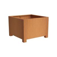 China Corten Steel Garden Cube Planter with Feet 60x60x60cm Custom Sizes Available for sale