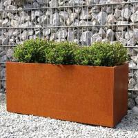 China Corten Steel Rectangular Planter Box 80x40x50cm Custom Sizes Available for sale