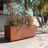 China Corten Steel Rectangular Planter Box 80x40x50cm Custom Sizes Available for sale