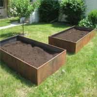 China OEM Corten Steel Raised Garden Bed Bottomless Planter 1200x450mm for sale