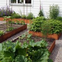 China OEM Corten Steel Raised Garden Bed Bottomless Planter 1200x450mm for sale