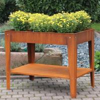 China Solid Metallic Garden Corten Steel Raised Beds And Shelf Outdoor for sale