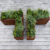 China Corten Steel Corner Planter Box 91x91x40cm for Residential Outdoor Garden for sale