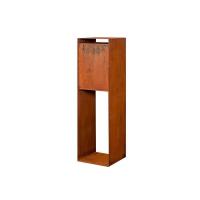 China Modern Corten Steel Landscape Mailbox Pre Rusted 35x35x120cm Custom for sale
