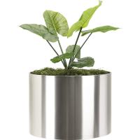 China Customized Polished Stainless Steel Round Flower Pots Dia 300-600mm 304 316 for sale