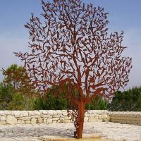 China Humanoid Tree Corten Steel Sculpture Rusty Outdoor Metal Art Statue 1m-2m Custom for sale