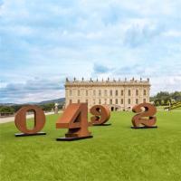 China Corten Steel Number Sculpture Outdoor Metal Art Custom Size 1.5m-3m for sale