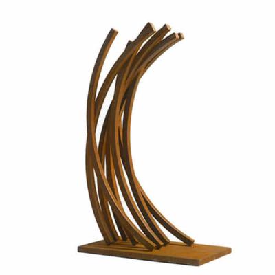China Corten Steel Ring Garden Sculpture Modern Abstract Metal Art 1.5m-3m Custom for sale