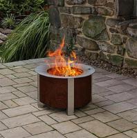 China Smokeless Corten Steel Fire Pit 22x22x14.75 Inch Outdoor Wood Burning Camping Fire Bowl for sale