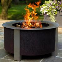 China Smokeless Corten Steel Fire Pit 22x22x14.75 Inch Outdoor Wood Burning Camping Fire Bowl for sale