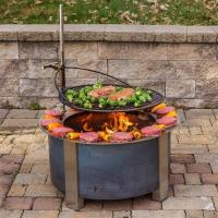 China Smokeless Corten Steel Fire Pit 22x22x14.75 Inch Outdoor Wood Burning Camping Fire Bowl for sale