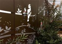 China Backyard Tropical Bird Laser Cut Corten Steel Panels for sale