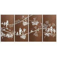 China Backyard Tropical Bird Laser Cut Corten Steel Panels for sale