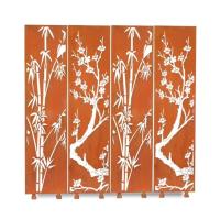 China Bamboo Corten Steel Privacy Screens 2-4mm Thickness Custom Sizes for Outdoor Decorative Fence for sale