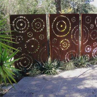 China Corten Steel Privacy Screen Garden Ornament 1800x900mm Laser Cut Panel for sale