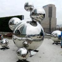 China H250cm Stainless Steel Outdoor Sculpture Hollow Sphere SS304 SS316 Polished for sale