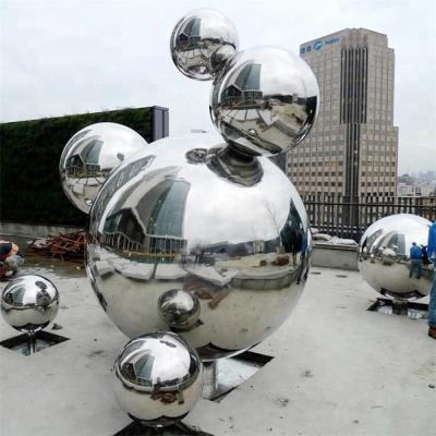 China H250cm Stainless Steel Outdoor Sculpture Hollow Sphere SS304 SS316 Polished for sale