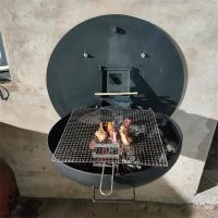 China Decorative Wall Mounted Corten Steel BBQ Grill Fire Pit Retractable for sale