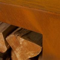 China Fuxin Rectangular Corten Steel Log Holder 2mm-4mm Thickness for sale