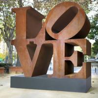 China Corten Steel Abstract Sculpture Metal Letter Garden Art 1.5m-3m Height Custom for sale
