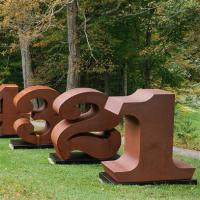 China Corten Steel Number Sculpture Outdoor Metal Art Custom Size 1.5m-3m for sale