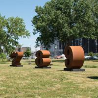 China Corten Steel Number Sculpture Outdoor Metal Art Custom Size 1.5m-3m for sale