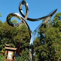 China Modern Stainless Steel Circle Garden Sculpture 150cm 500cm High Custom for sale