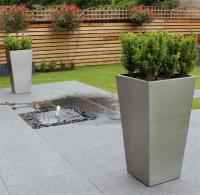 China Brushed Tapered Stainless Steel Planter Box 45-120cm Height 304 316 for sale