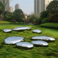 China 304 316 Stainless Steel Pebble Outdoor Metal Sculpture High Polished 2-4mm for Lawn for sale