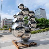 China H250cm Stainless Steel Outdoor Sculpture Hollow Sphere SS304 SS316 Polished for sale