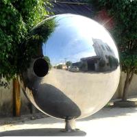 China H250cm Stainless Steel Outdoor Sculpture Hollow Sphere SS304 SS316 Polished for sale