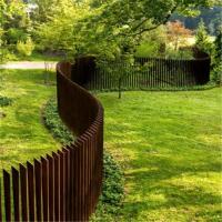 China Corten Steel Serpentine Privacy Screen Fence 90cm Height 2mm Thickness for Garden Farm for sale