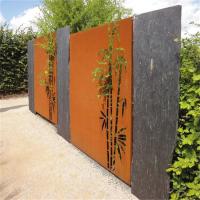 China Bamboo Corten Steel Privacy Screens 2-4mm Thickness Custom Sizes for Outdoor Decorative Fence for sale