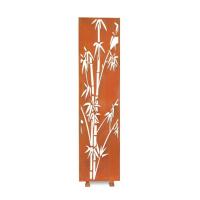 China Bamboo Corten Steel Privacy Screens 2-4mm Thickness Custom Sizes for Outdoor Decorative Fence for sale