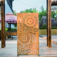 China Corten Steel Privacy Screen Garden Ornament 1800x900mm Laser Cut Panel for sale