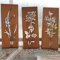 China Tree of Life Corten Steel Privacy Screen Wall Panel 900x1200mm Customizable for sale
