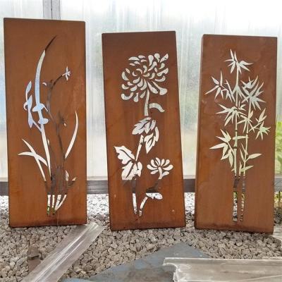 China Tree of Life Corten Steel Privacy Screen Wall Panel 900x1200mm Customizable for sale