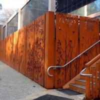 China Rusted Red Corten Steel Privacy Screen Panel Outdoor 1800x900mm for sale