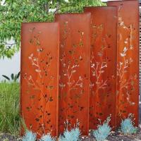 China Rusted Red Corten Steel Privacy Screen Panel Outdoor 1800x900mm for sale